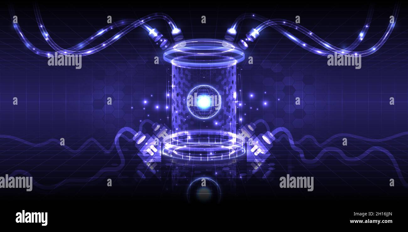 Holographic laboratory Stock Vector Images - Alamy