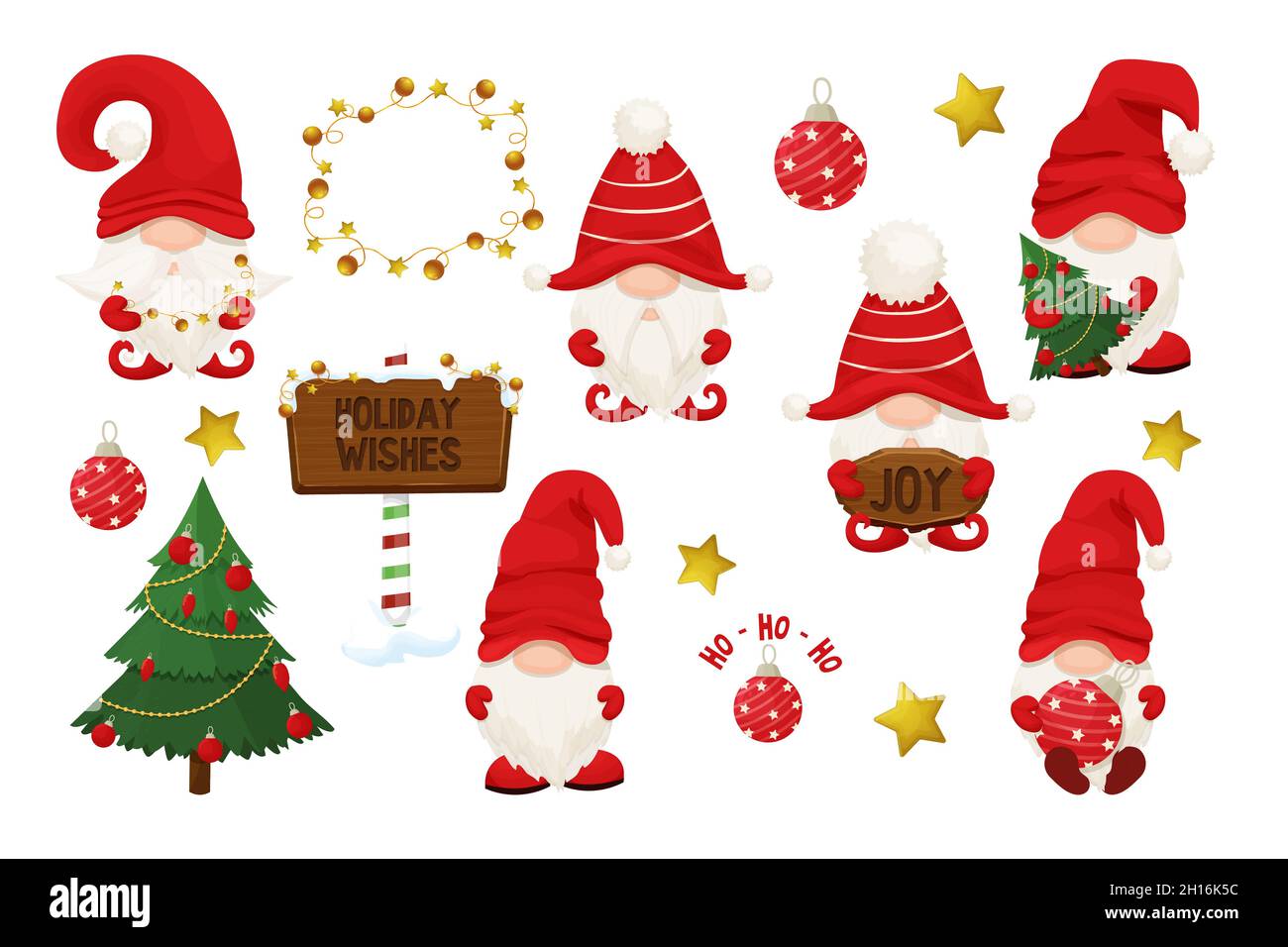 New year scandinavian gnome Stock Vector Images - Alamy