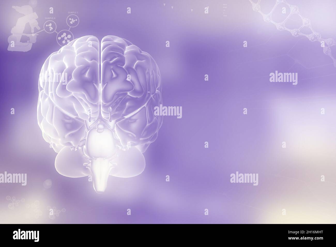 Medical 3D illustration - human brain, wisdom analysis concept - very ...