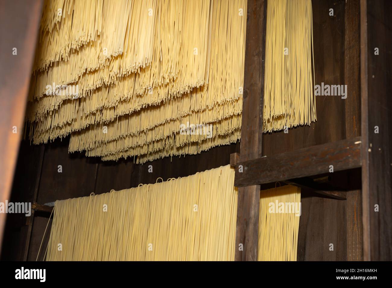 Vintage Wooden Pasta Production Plant, Italian Spaghetti Stock Photo ...