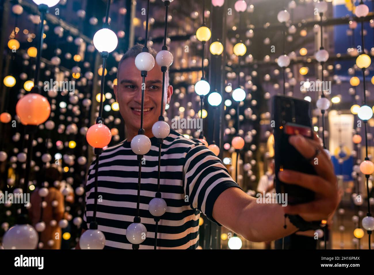 Orlando, United States. 15th Oct, 2021. Alex Rivers takes a selfie ...