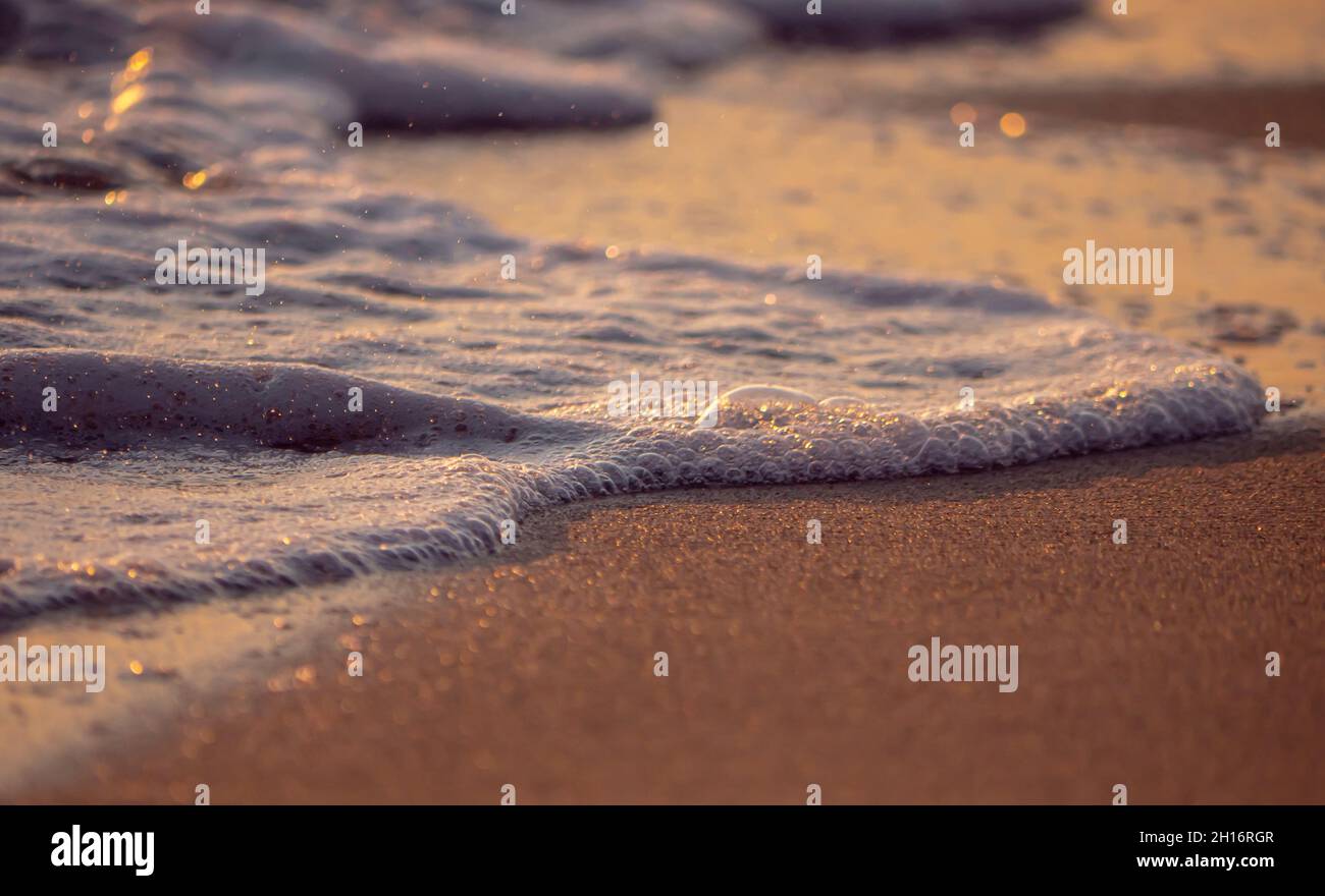 wave splash sea beach macro, close up Stock Photo - Alamy