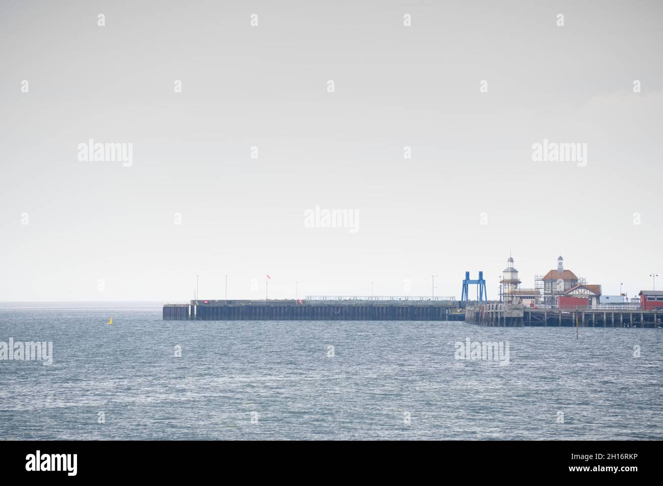 Abandoned old Victorian wooden pier building at Dunoon Stock Photo - Alamy