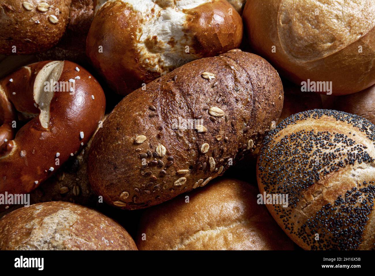 various types of bread from above Stock Photo - Alamy