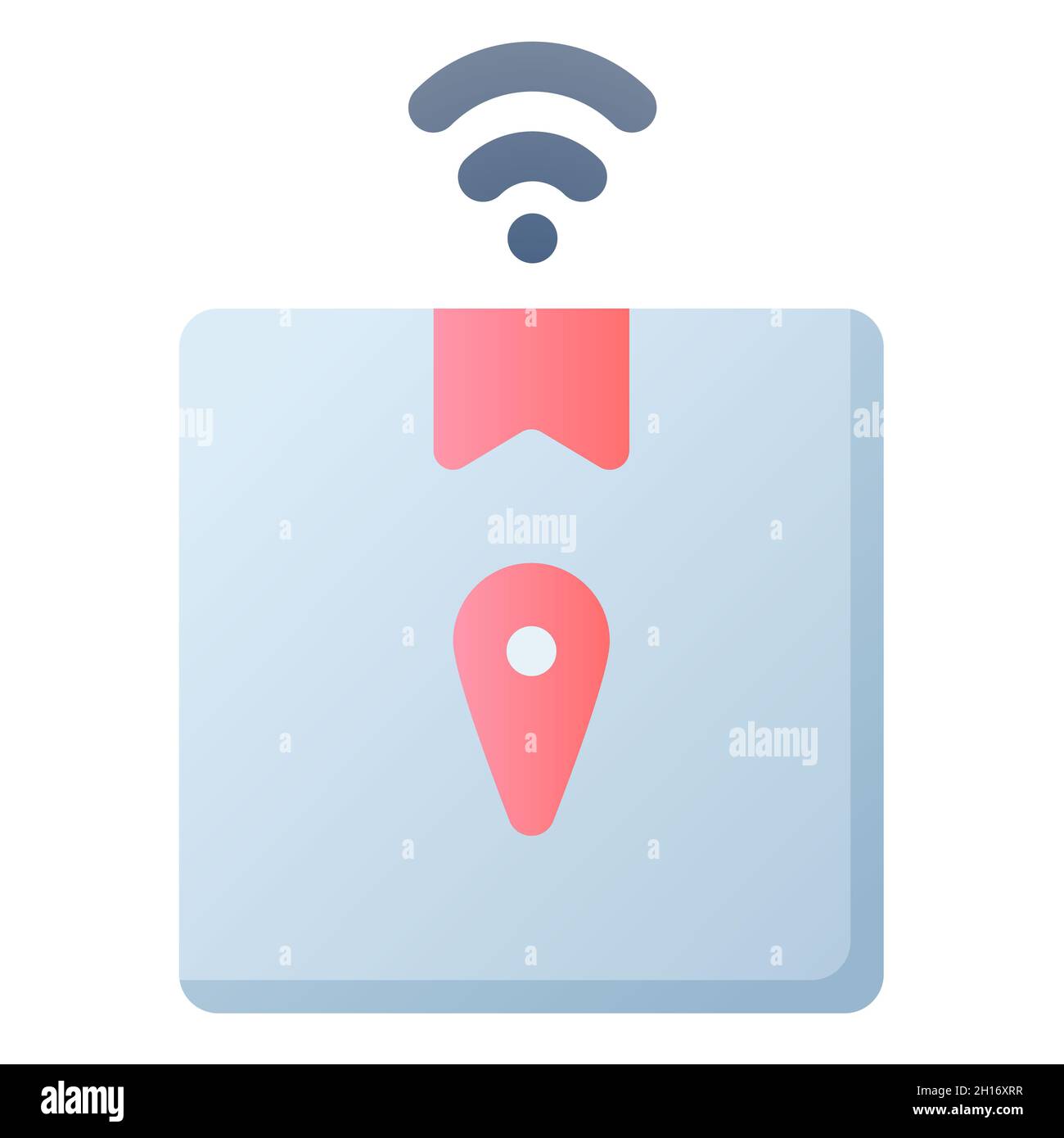 smart package delivery box single isolated icon with smooth style ...