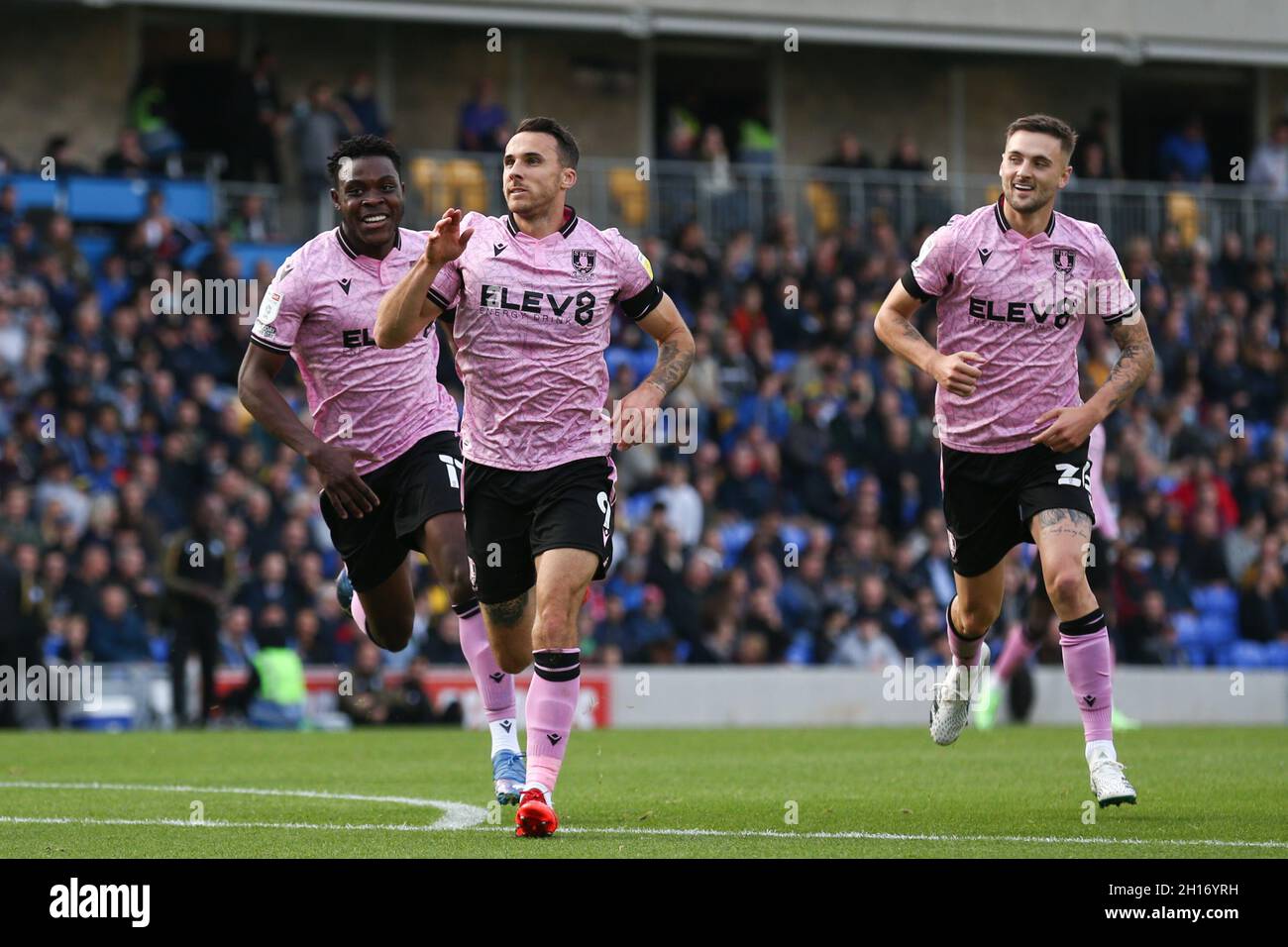 Lee Gregory #9 of Sheffield Wednesday celebrates his goal to make it 0 ...
