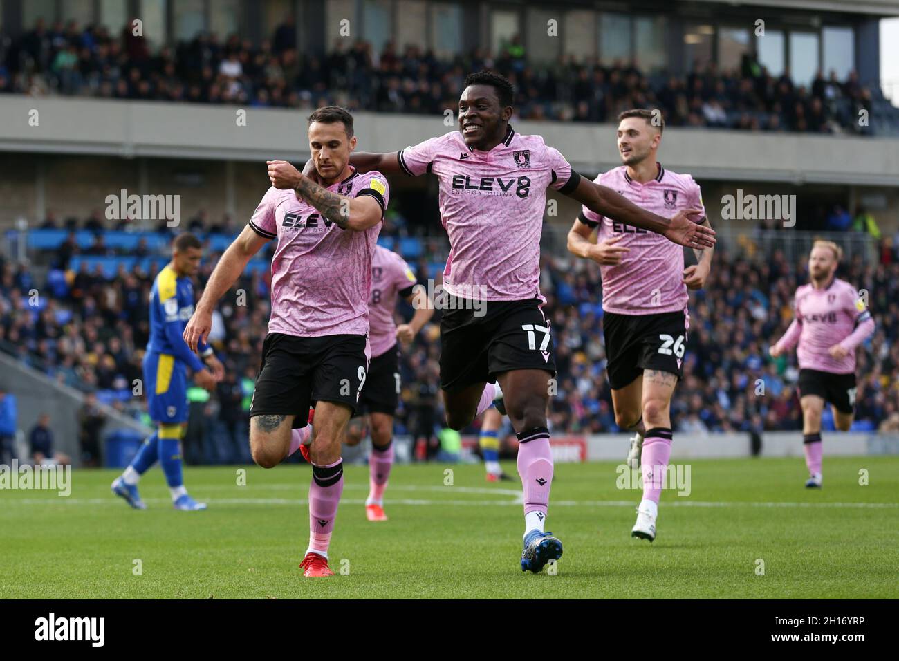 Lee Gregory #9 of Sheffield Wednesday celebrates his goal to make it 0 ...