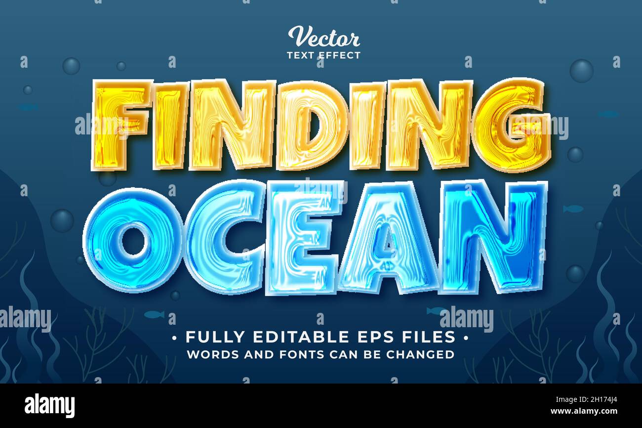 realistic flowing water text effect isolated on blue background ...