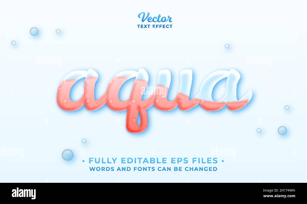 realistic flowing water text effect isolated on blue background ...