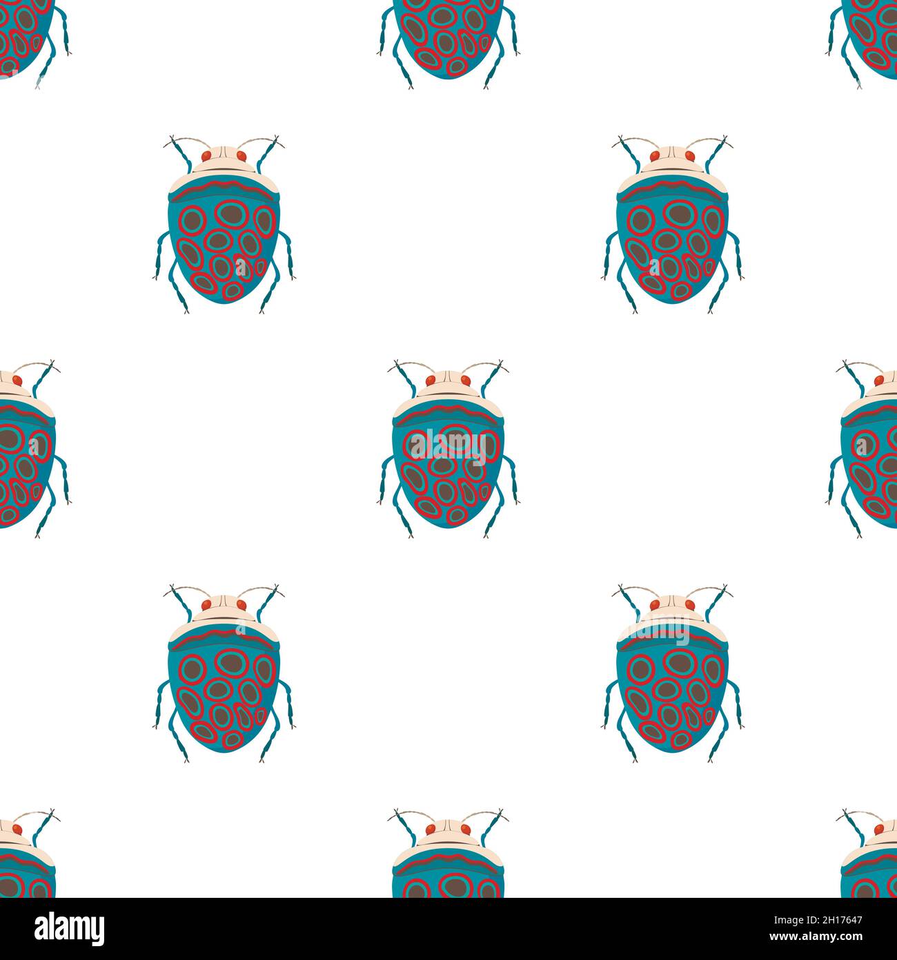 Bug Pattern Seamless Background Texture Repeat Wallpaper Geometric Vector Stock Vector Image