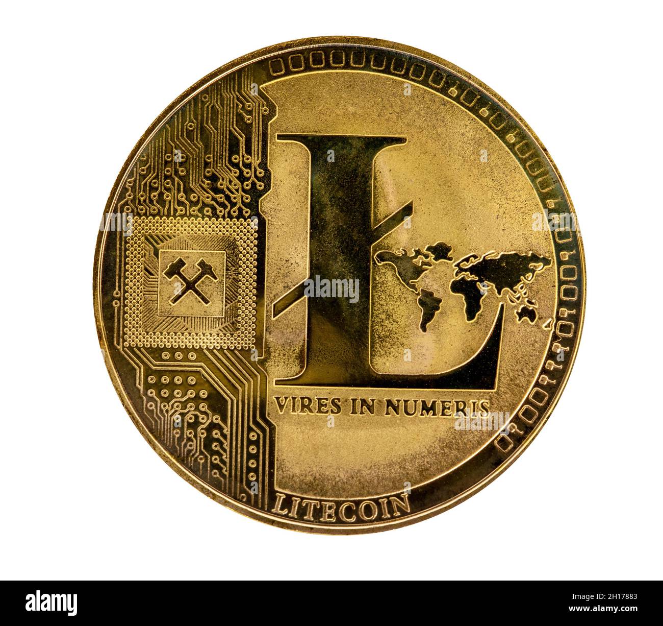 Golden crypto elements hi-res stock photography and images - Alamy