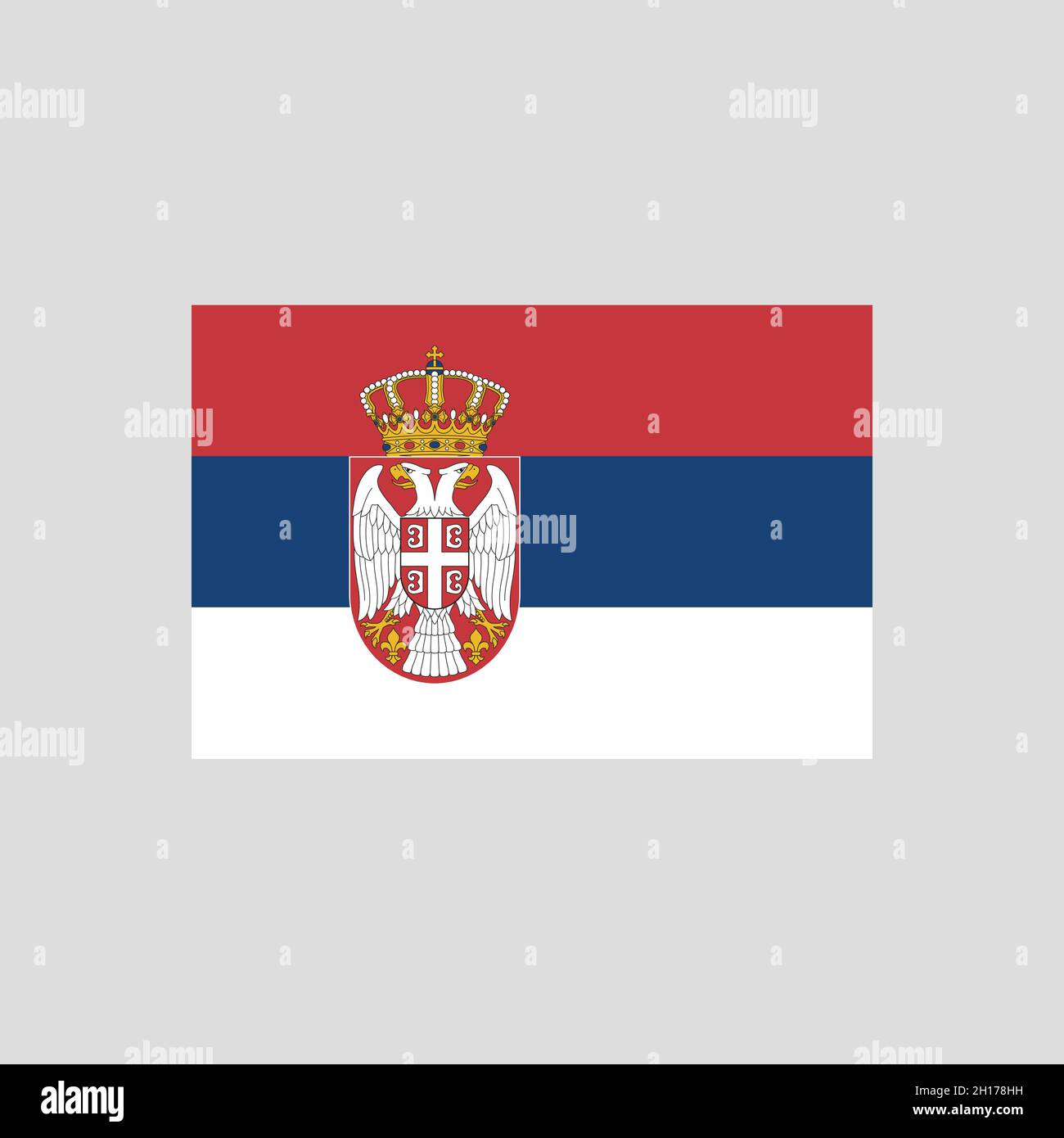Flag of Serbia color line element. Vector element for web page, mobile ...