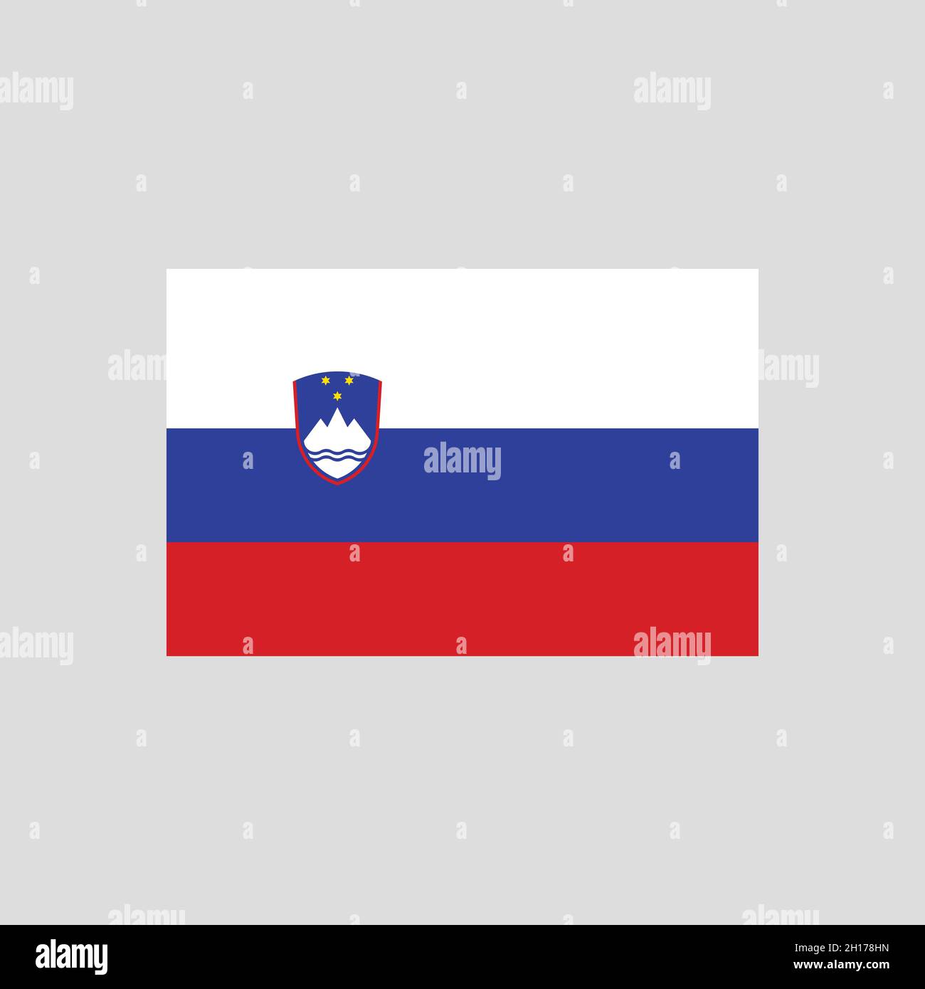 Flag of Slovenia color line element. Vector element for web page ...