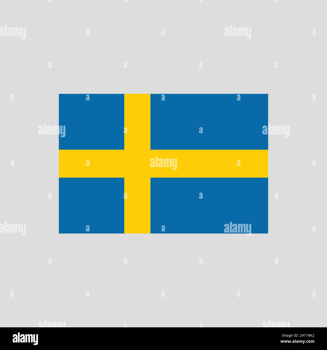 Flag of Sweden color line element. Vector element for web page, mobile ...