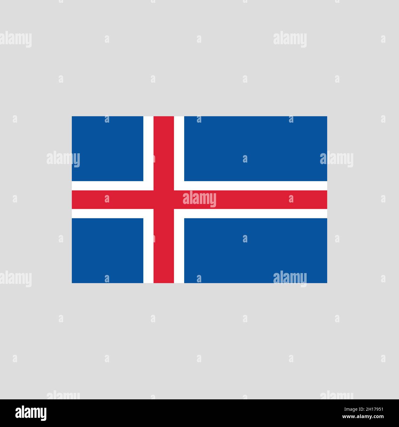 Flag of Iceland color line element. Vector element for web page, mobile ...