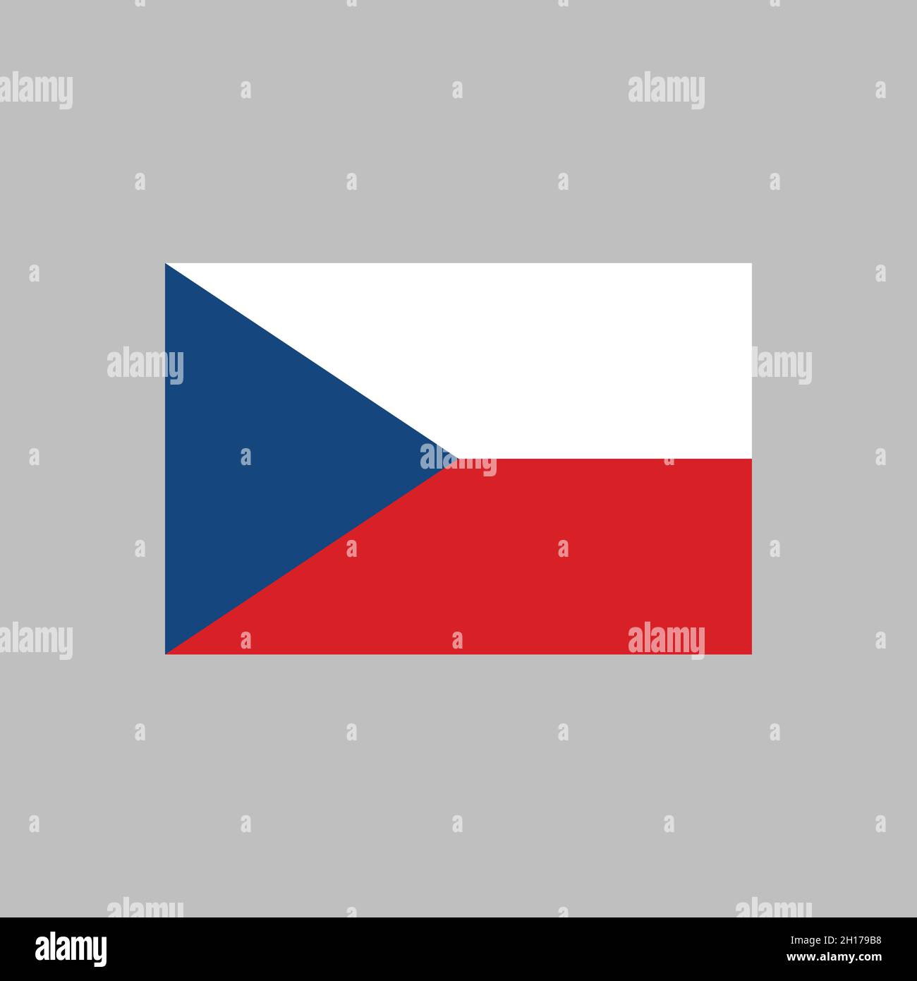 Flag of Czech Republic color line element. Vector element for web page ...