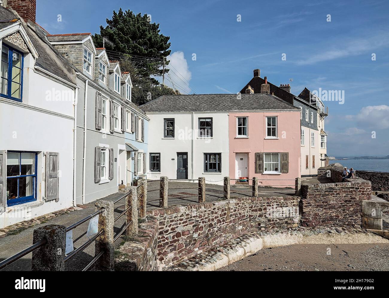 Photo illustration of The Cleave at Kingsand, quiet in early October ...