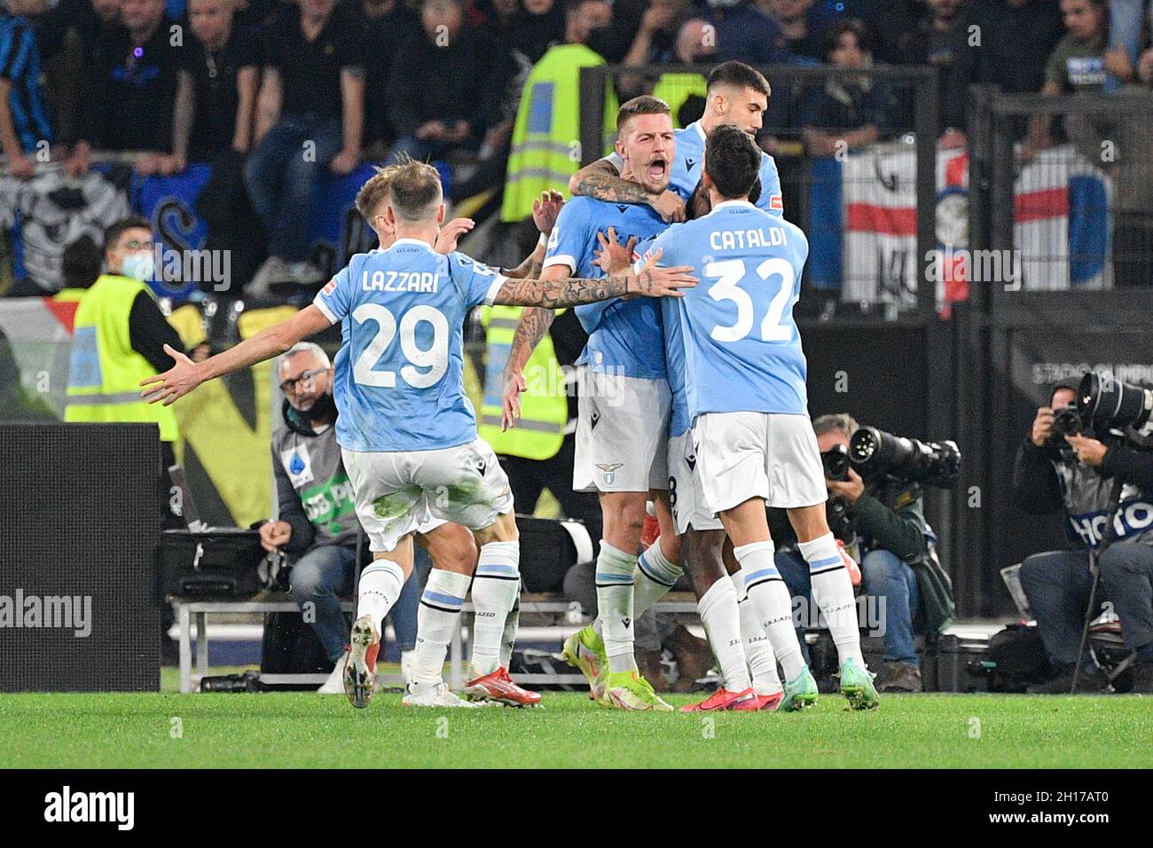 Sergej Milinkovic-Savic (SS Lazio) celebrates after scoring goal 3-1 ...