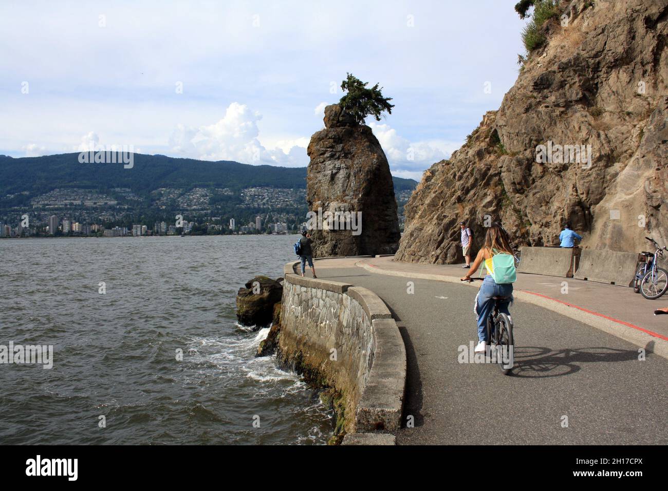 VANCOUVER, CANADA - Jun 26, 2021: An alley in Stanley Park in summer in ...