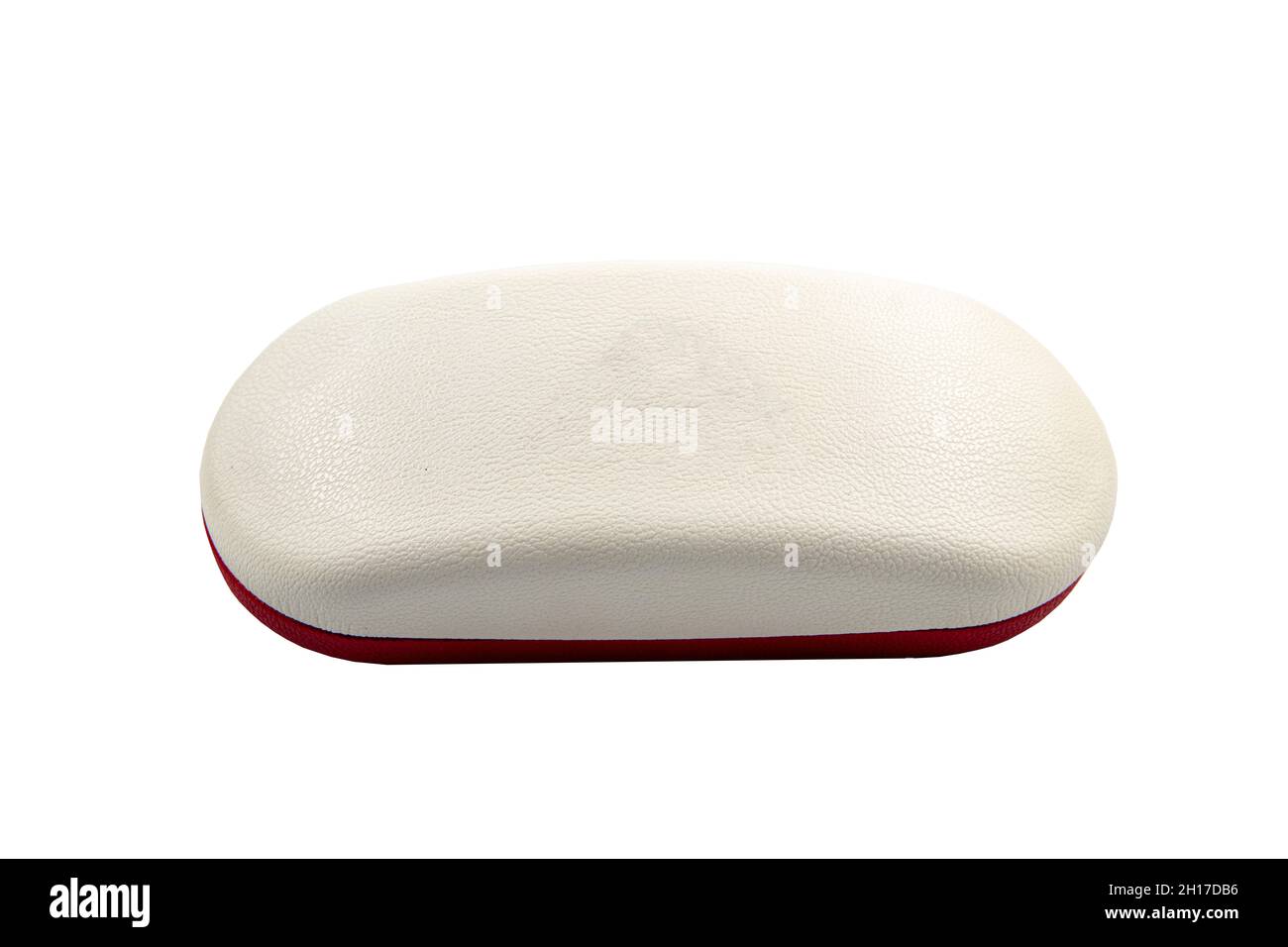 Glasses case. Empty leather case for glasses. Isolated glasses box on ...