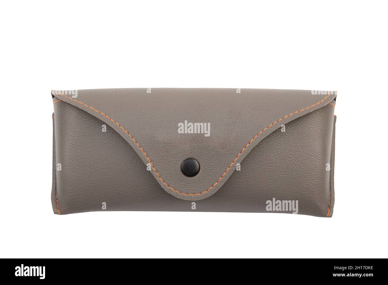 Glasses case. Empty leather case for glasses. Isolated glasses box on ...