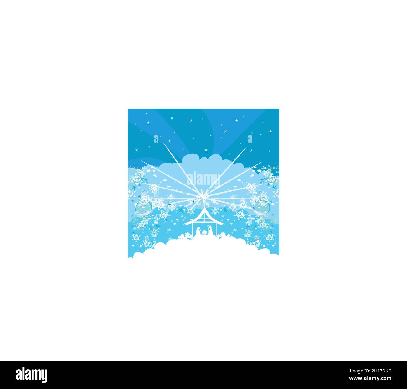 Birth of Jesus in Bethlehem - abstract card Stock Vector Image & Art ...