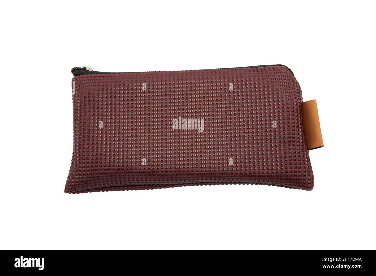 Glasses case. Empty leather case for glasses. Isolated glasses box on ...