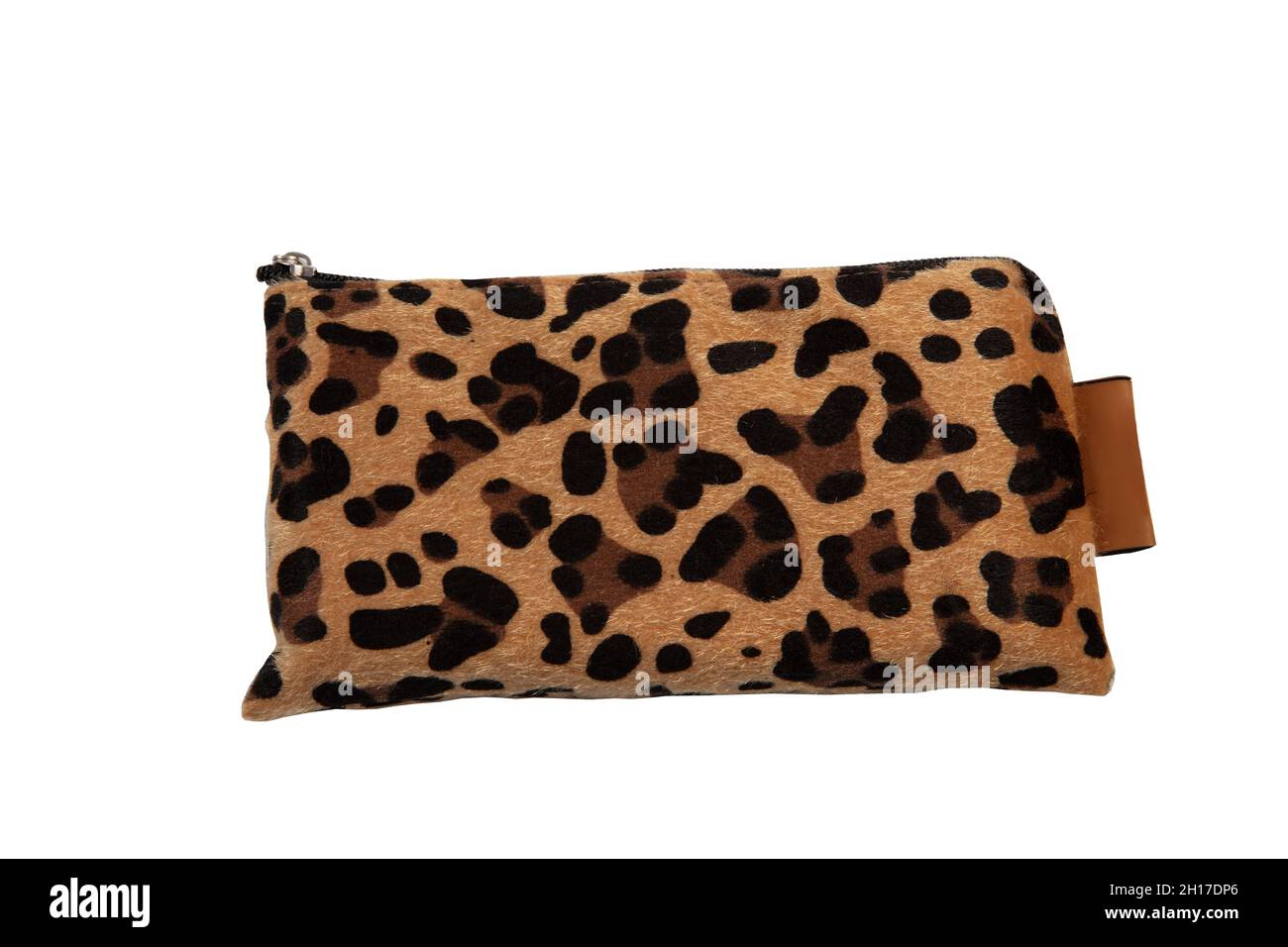 Glasses case. Empty leather case for glasses. Isolated glasses box on ...