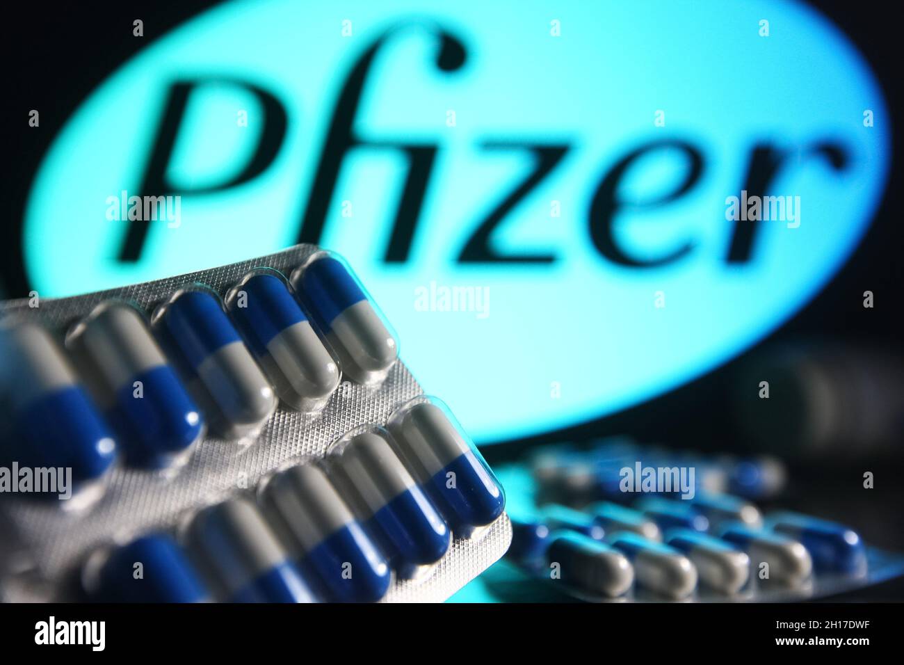 In this photo illustration, medicine pills are seen on display with a ...