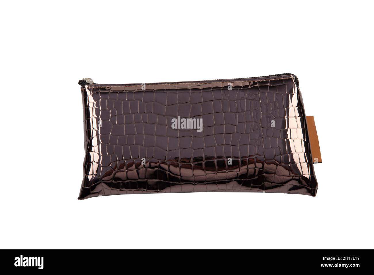 Glasses case. Empty leather case for glasses. Isolated glasses box on ...