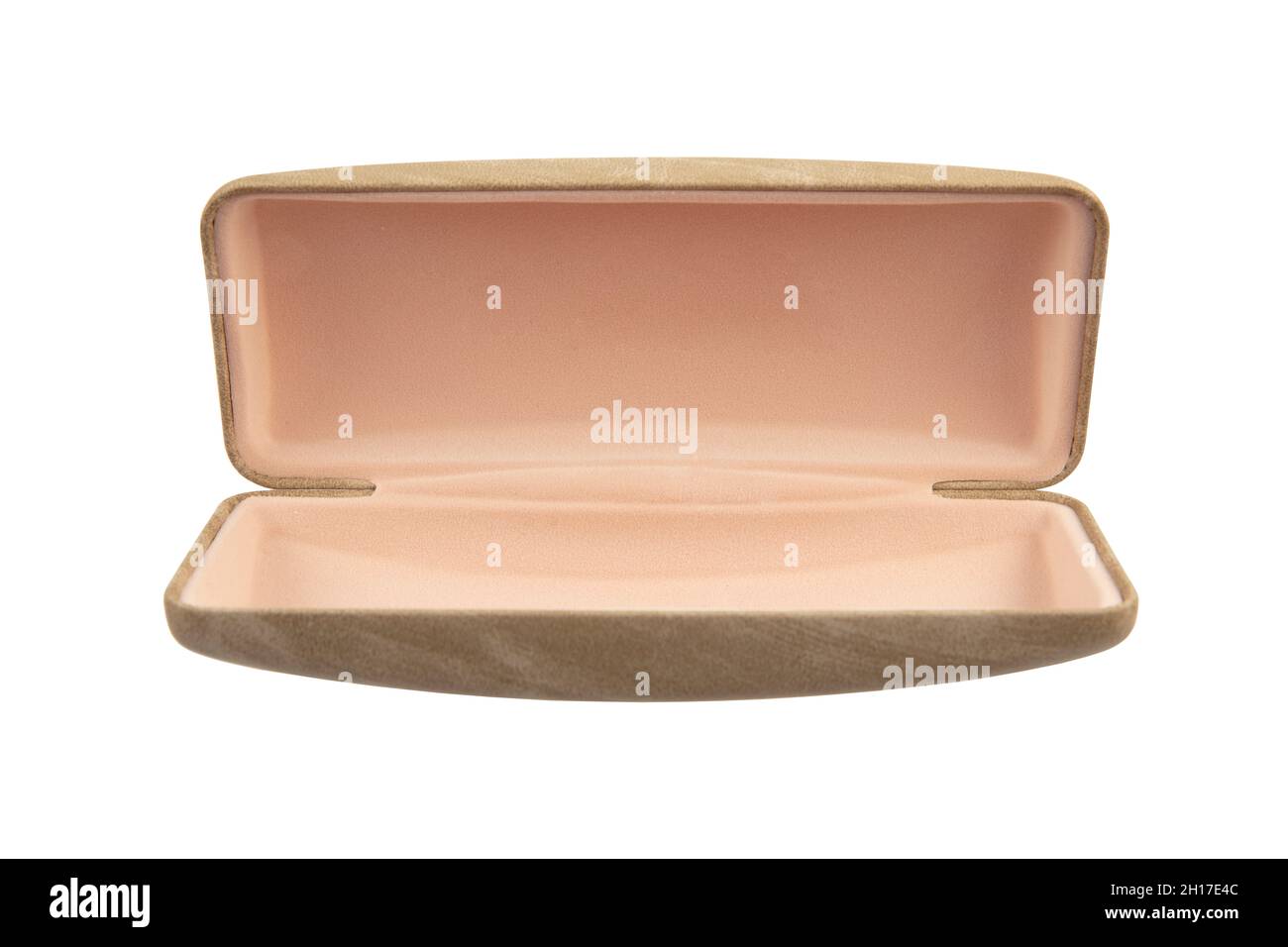 Glasses case. Empty leather case for glasses. Isolated glasses box on ...