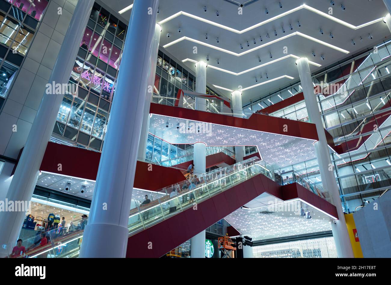 Shanghai, China - September 27, 2018: A shopping Mall of Nanjing road ...