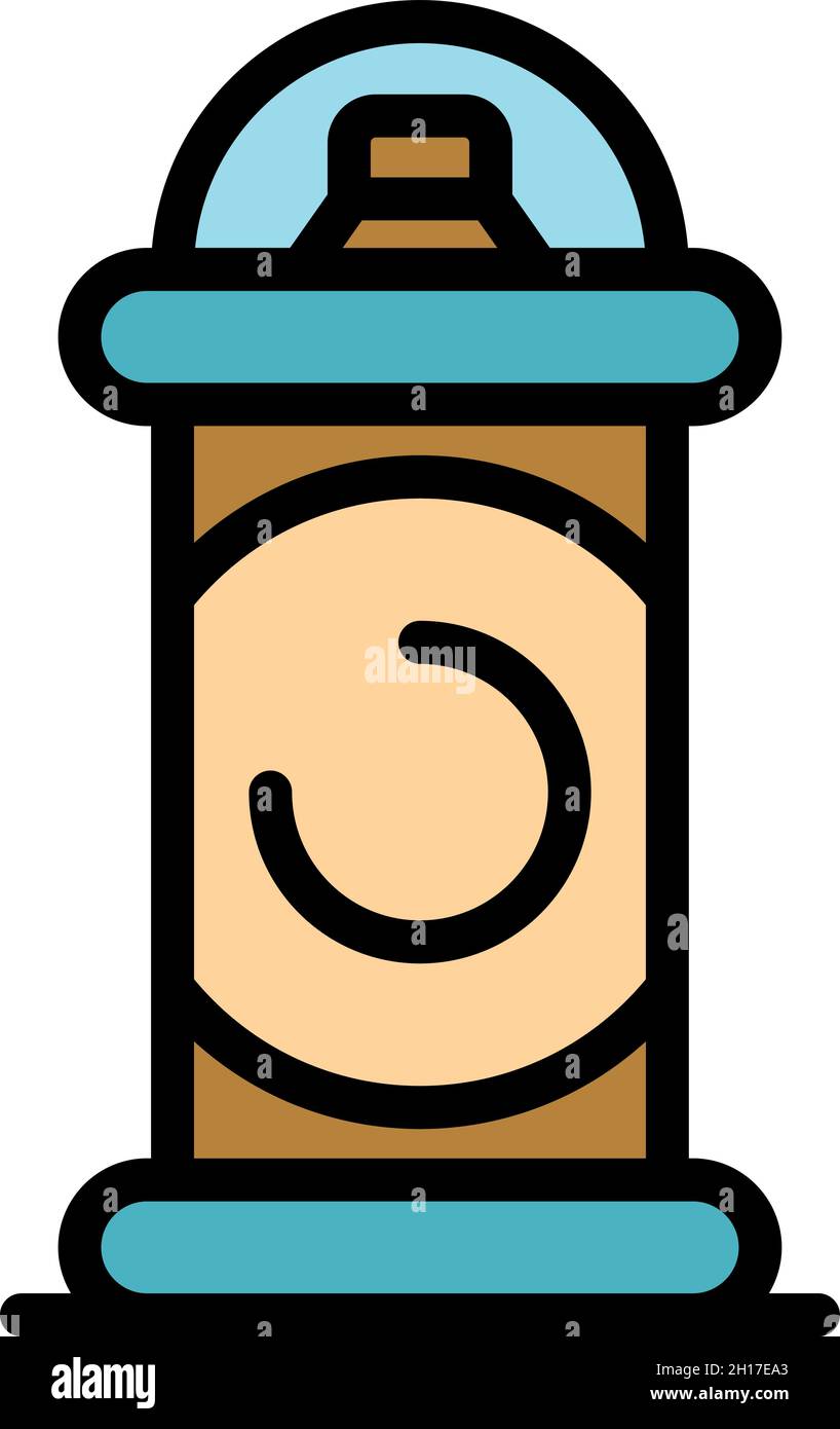 Barber shaving foam icon. Outline barber shaving foam vector icon color ...