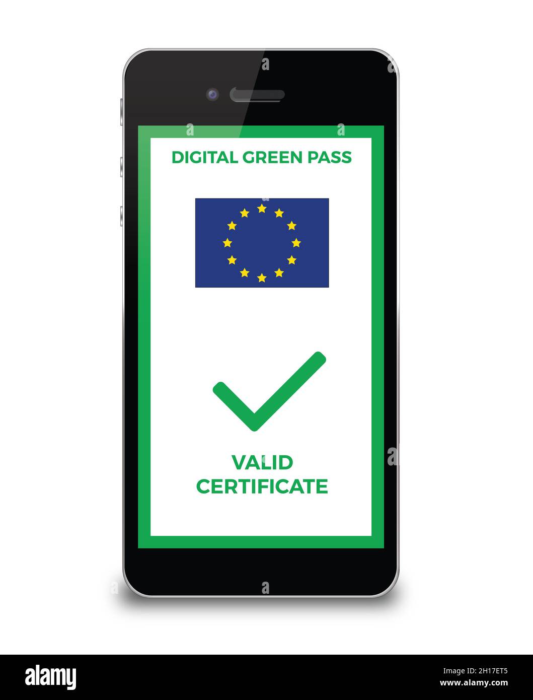 Verification of the Green Pass on smartphone Stock Photo - Alamy