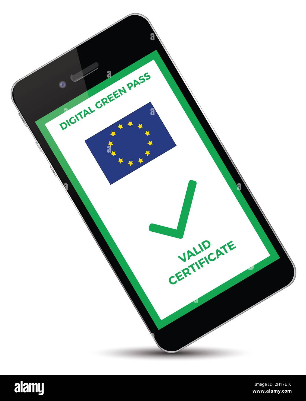 Verification of the Green Pass on smartphone Stock Photo - Alamy