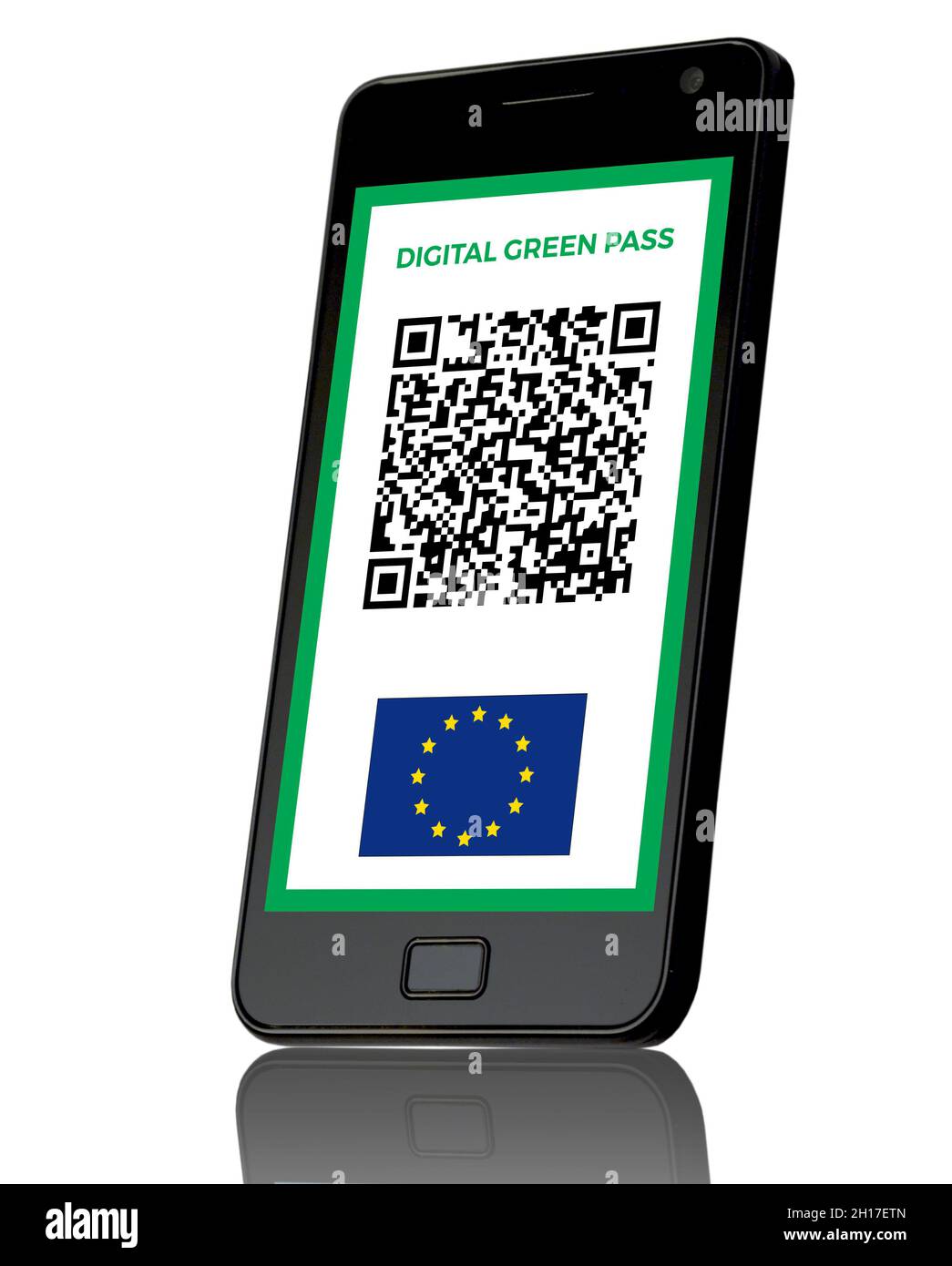 Verification of the Green Pass on smartphone Stock Photo - Alamy