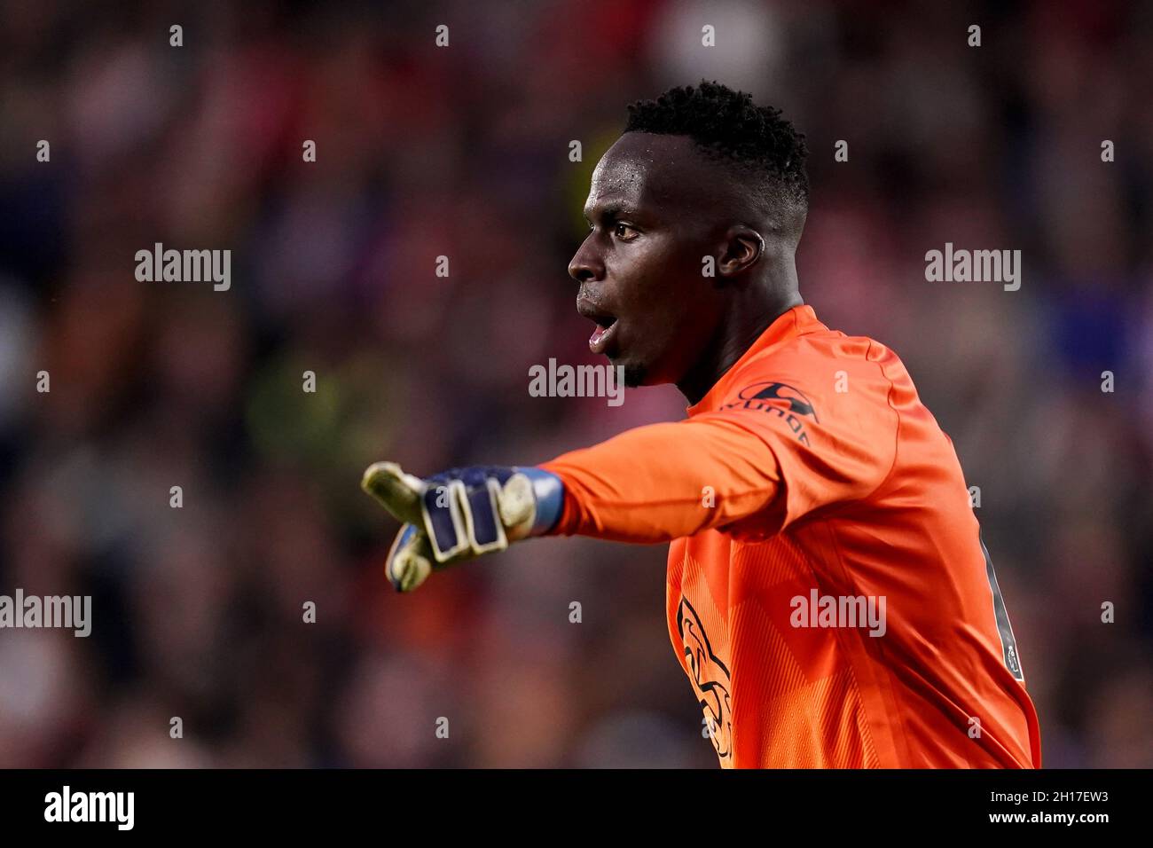 Chelsea goalkeeper Edouard Mendy during the Premier League match at the ...