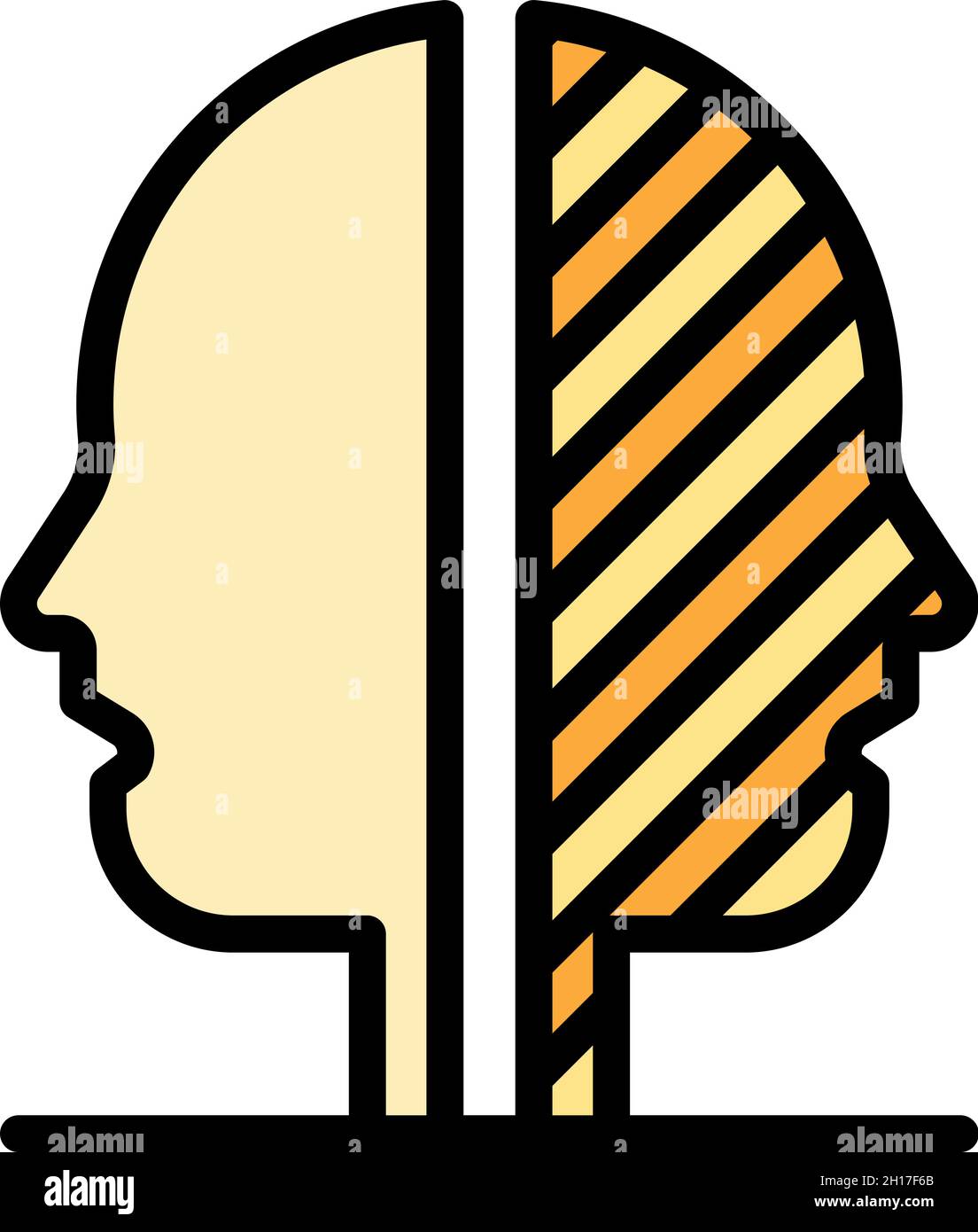 Double personality icon. Outline double personality vector icon color ...