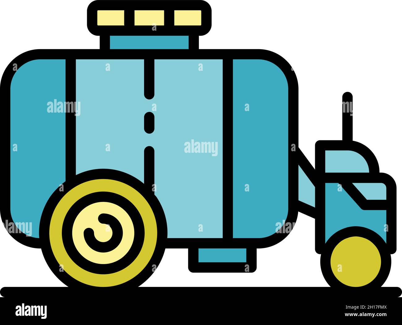 Farm water cistern icon. Outline farm water cistern vector icon color ...