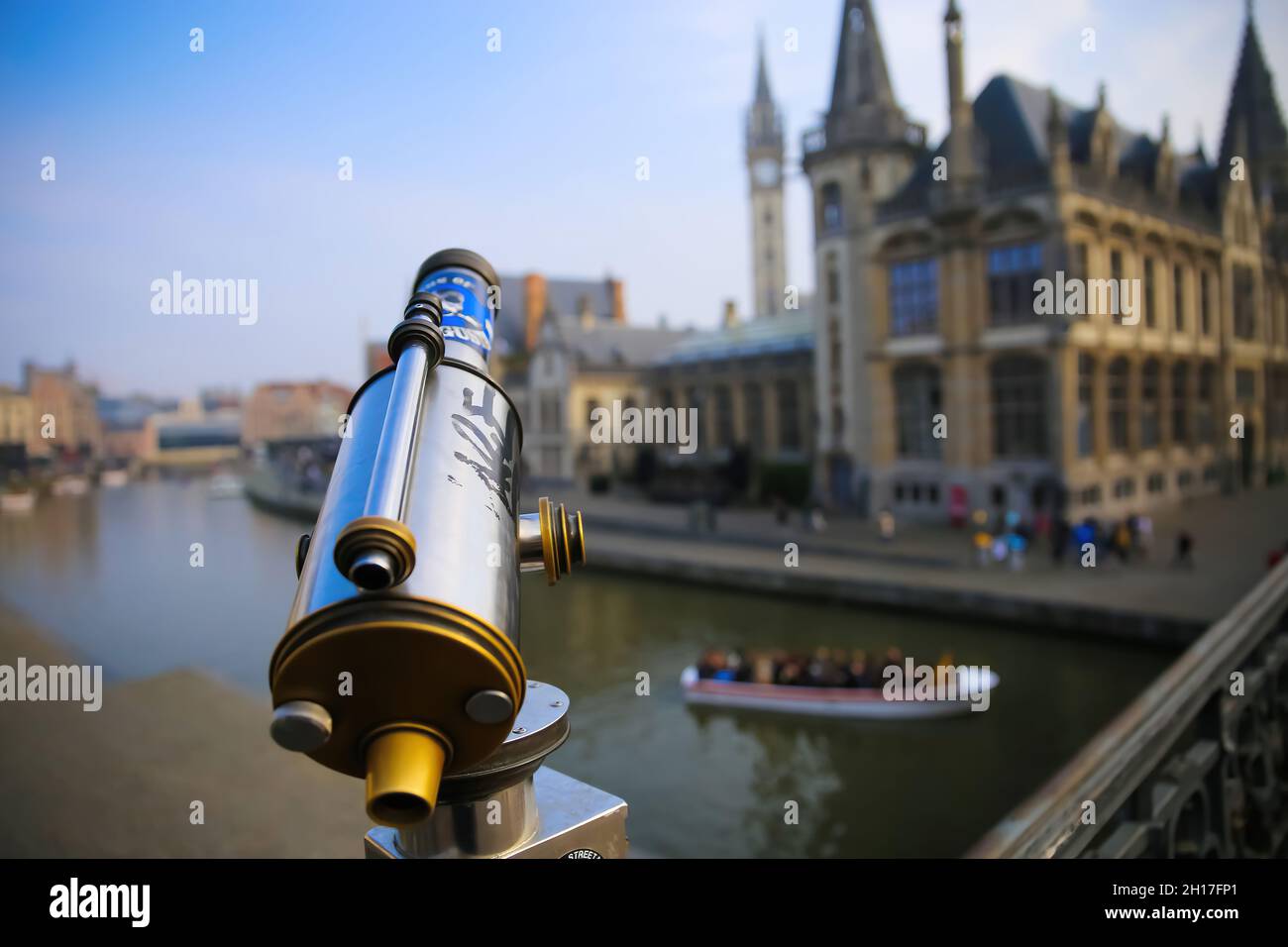 Gent (St. michaels bridge), Belgium - October 9. 2021: Closeup of ...