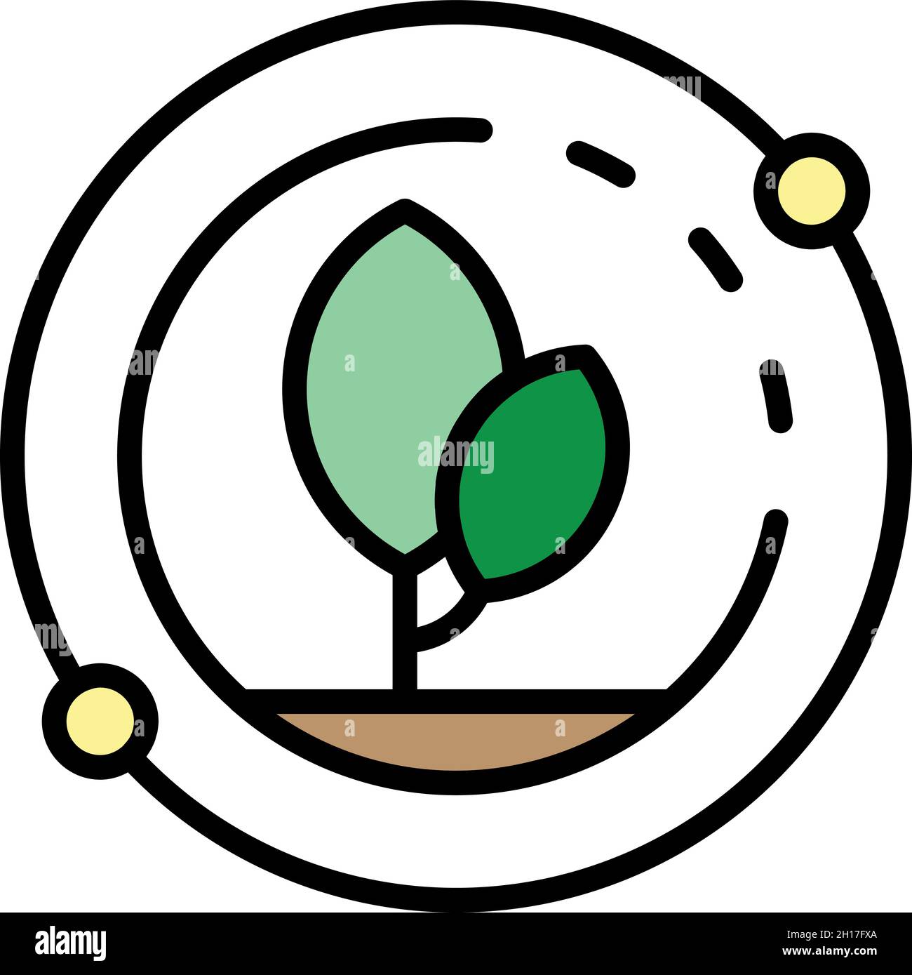 Smart grow plant icon. Outline smart grow plant vector icon color flat ... Smart grow plant icon. Outline smart grow plant vector icon color flat ...