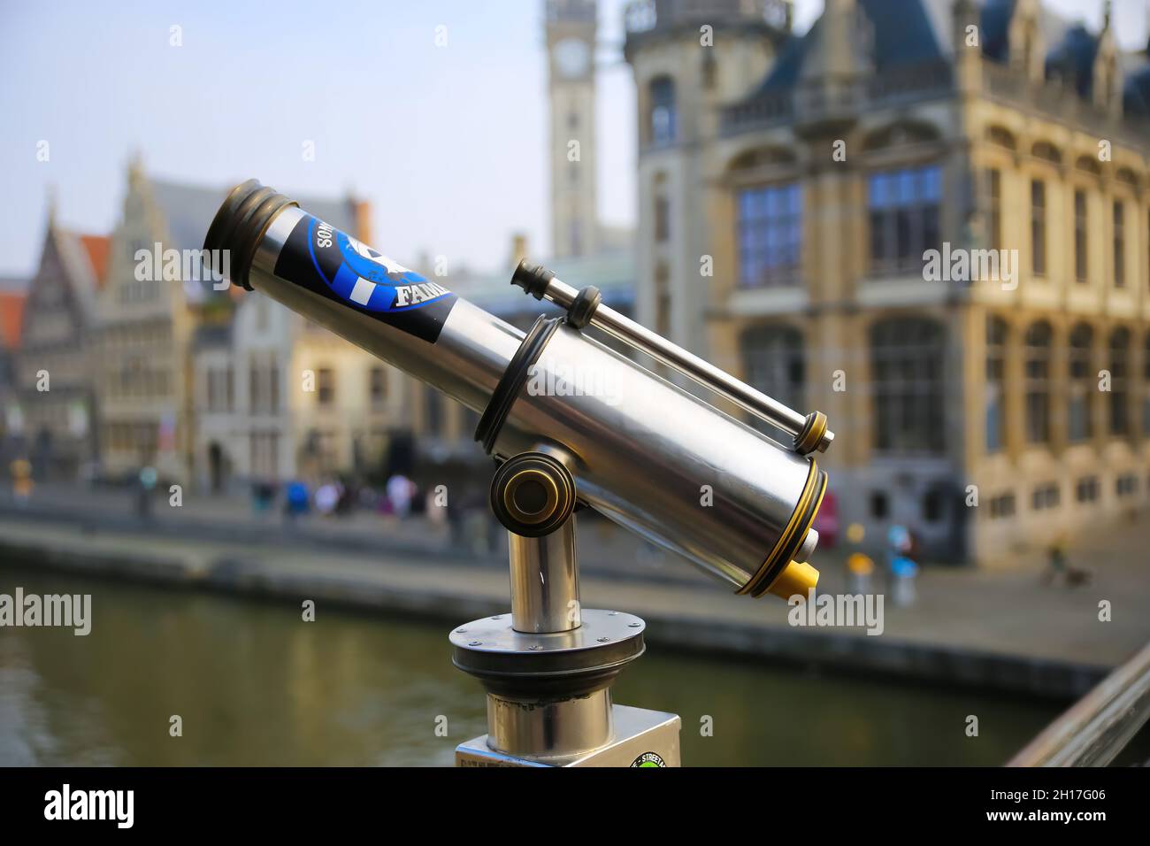 Gent (St. michaels bridge), Belgium - October 9. 2021: Closeup of ...