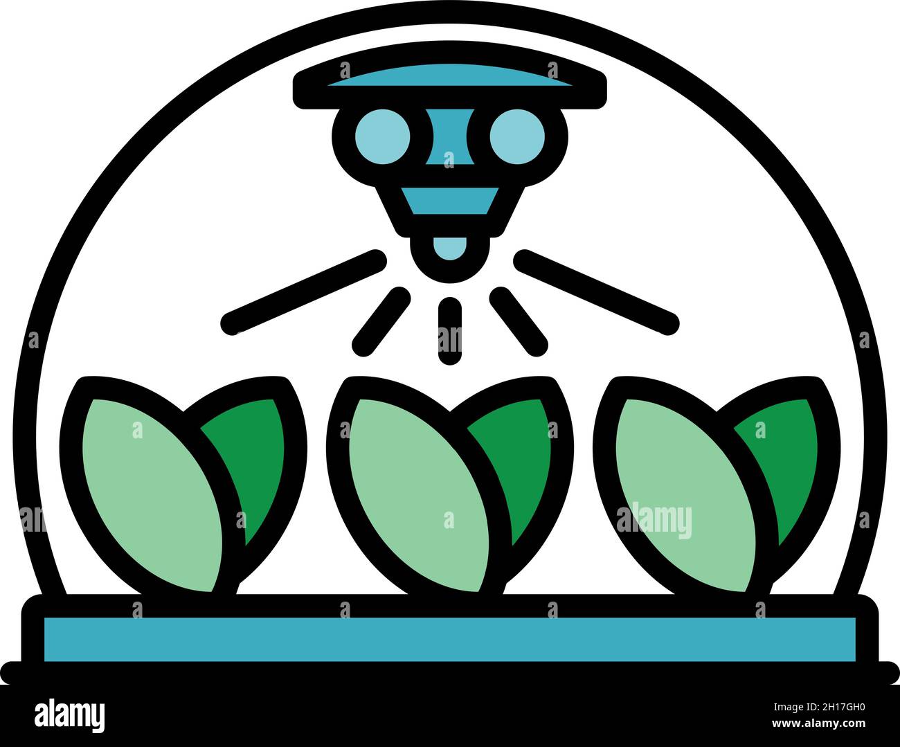 Smart plant irrigation icon. Outline smart plant irrigation vector icon ...
