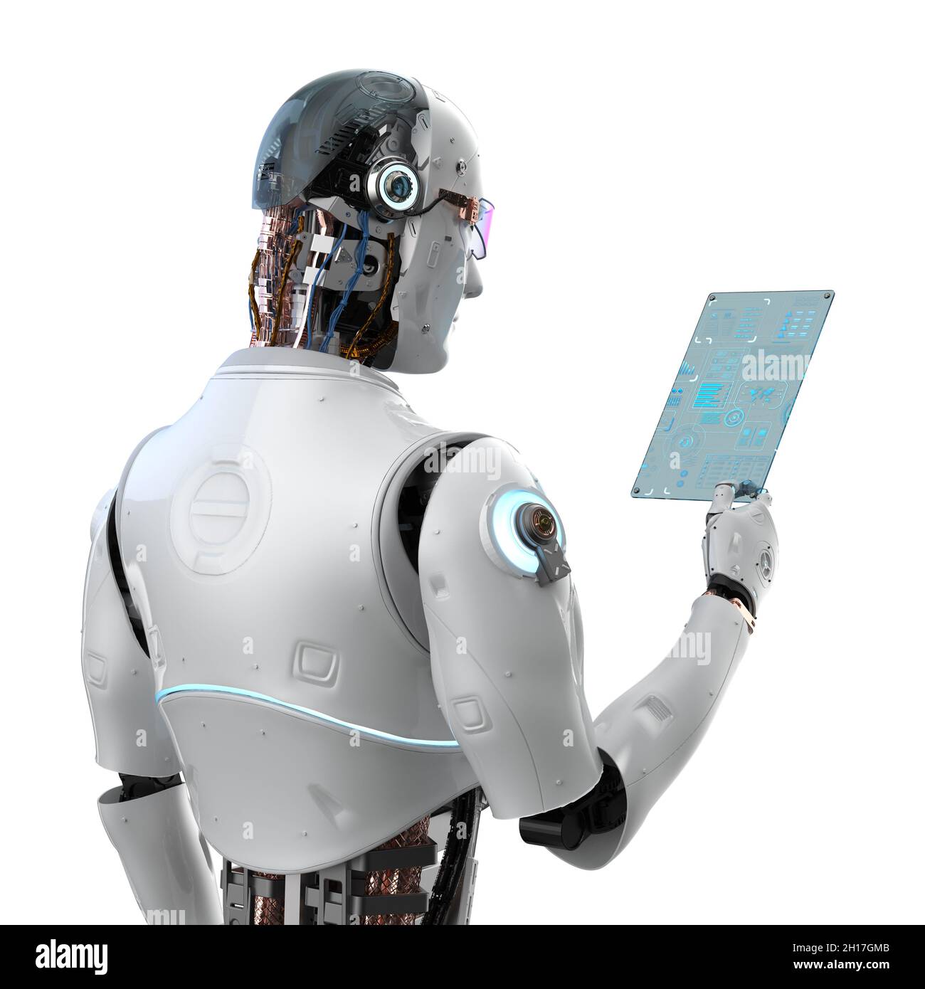 3d rendering artificial intelligence robot or assistant robot with ...