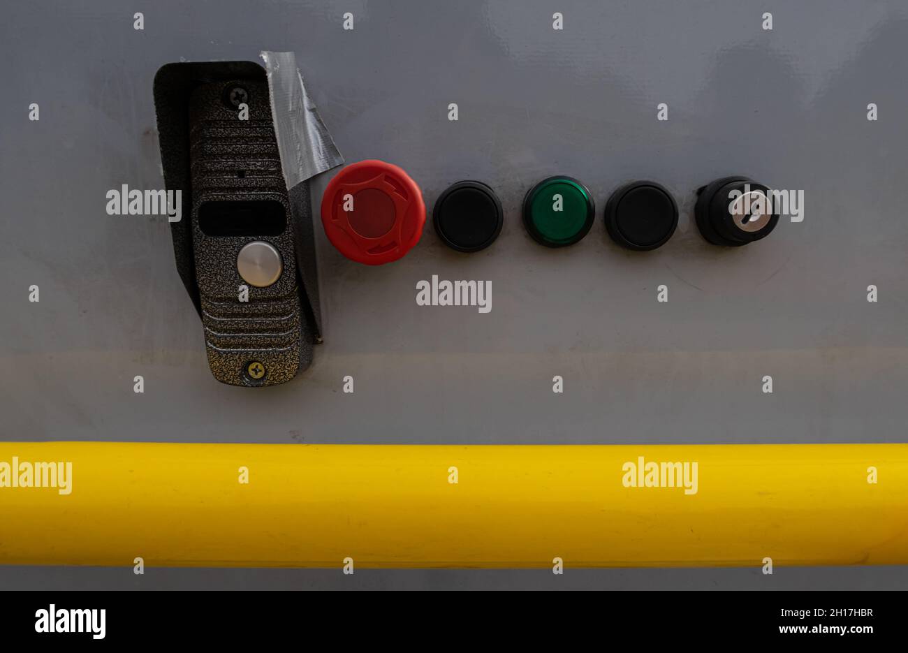 simple gray dashboard with multi-colored buttons of different sizes ...