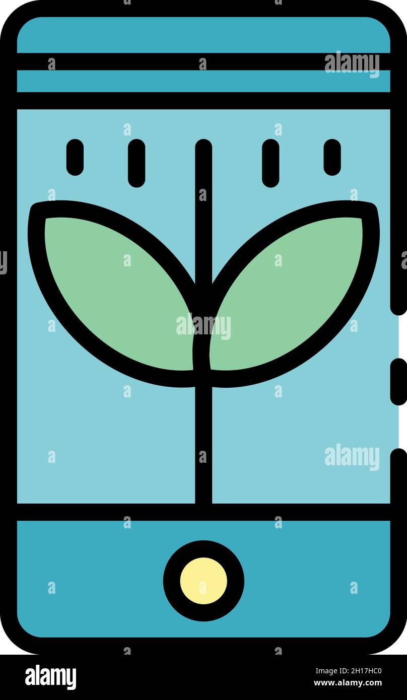 Smart control plants icon. Outline smart control plants vector icon ...