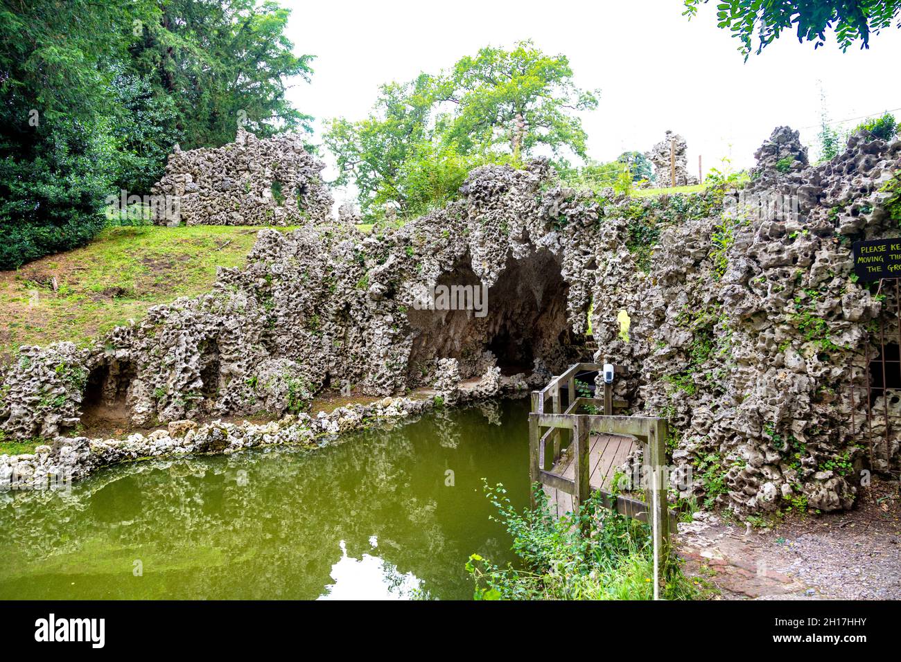 Exterior of the Crystal Grotto in Painshill Park, Cobham, UK Stock ...