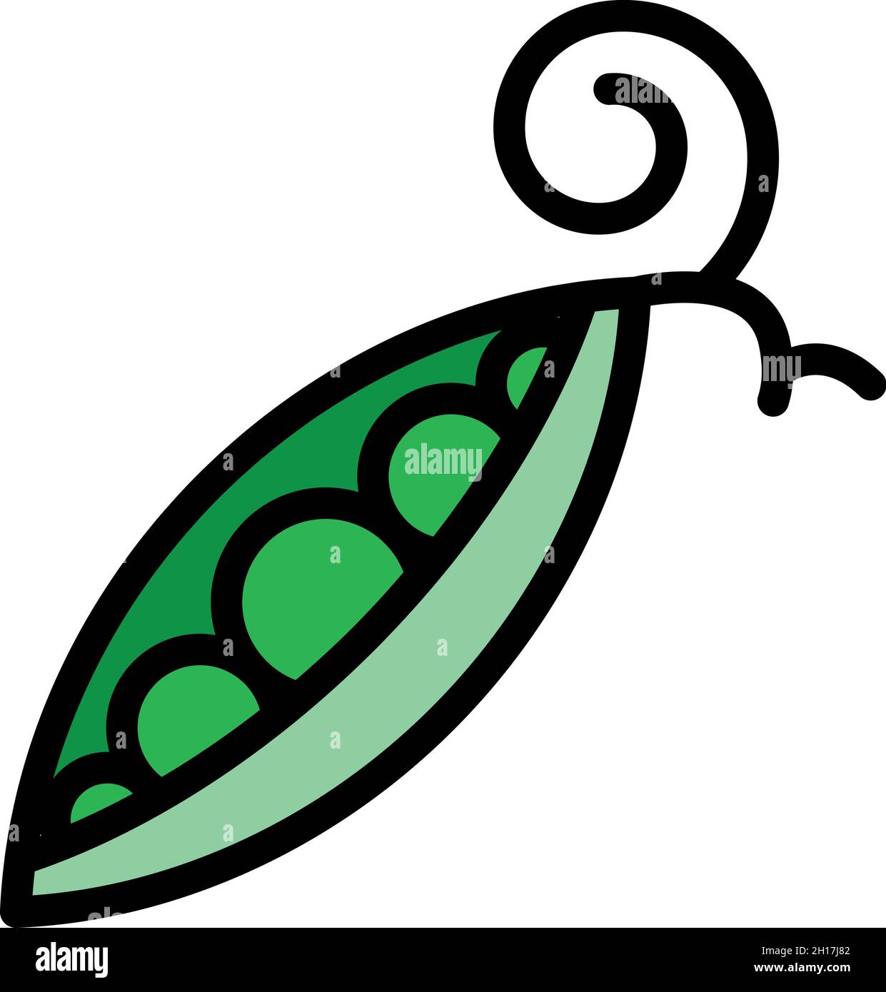 Vegan peas icon. Outline vegan peas vector icon color flat isolated Stock Vector Image & Art - Alamy