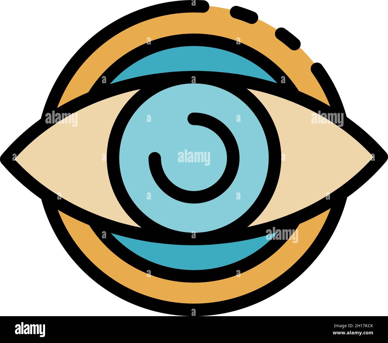 Eye startup icon. Outline eye startup vector icon color flat isolated ... Eye startup icon. Outline eye startup vector icon color flat isolated ...