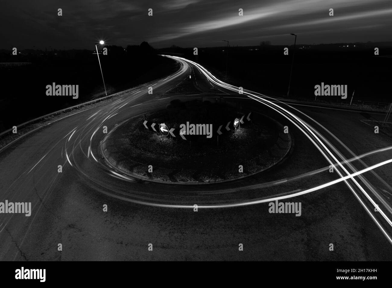 Uk roundabouts Black and White Stock Photos & Images - Alamy